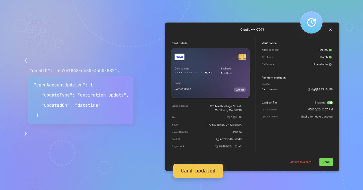 Card account updater | Moov Documentation
