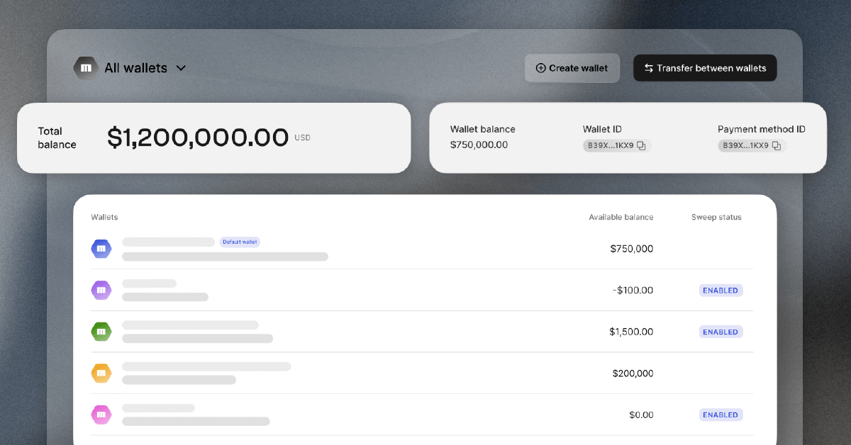 Multiple wallets & more | Moov Documentation